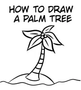 Palm Tree Drawing For Kids